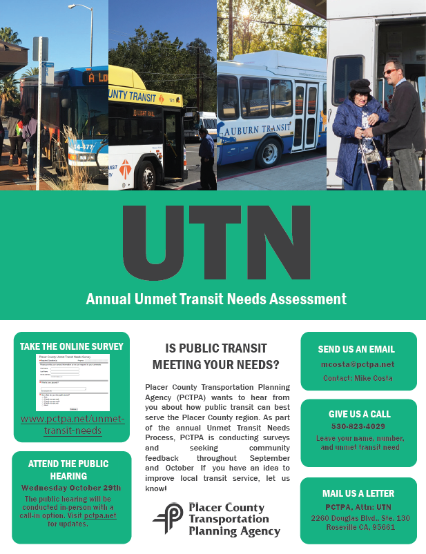 2025 Unmet Transit Needs Survey – Placer County Transit